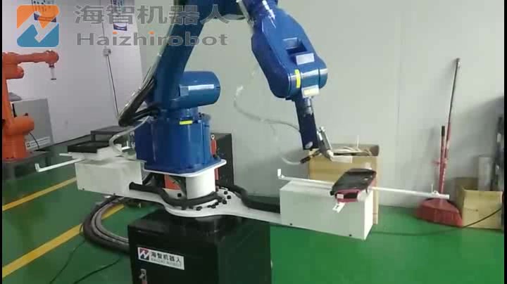 自动化喷涂机器人视频 定制喷涂机械手视频 喷漆机器人设备视频 海智...