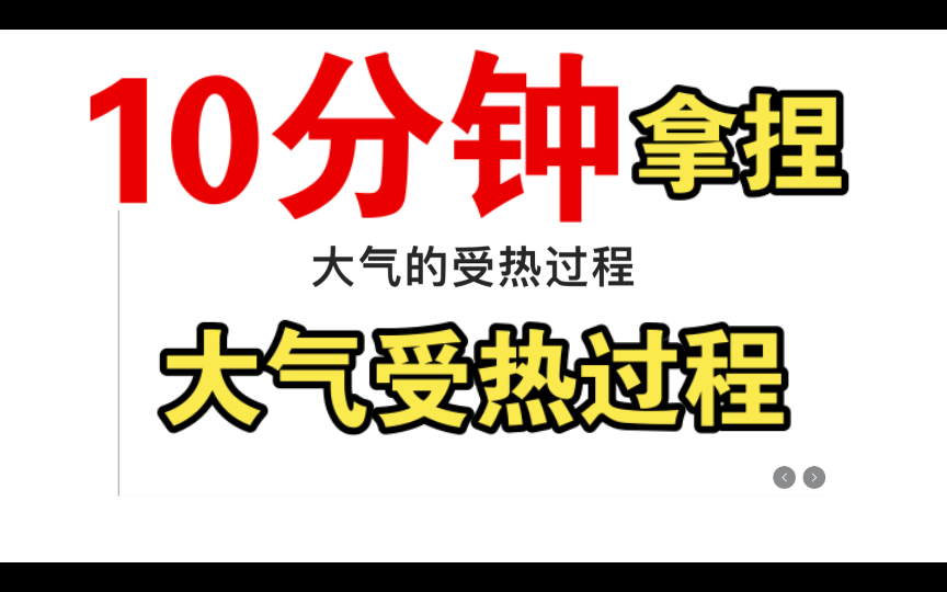 10分钟 大气的受热过程原理