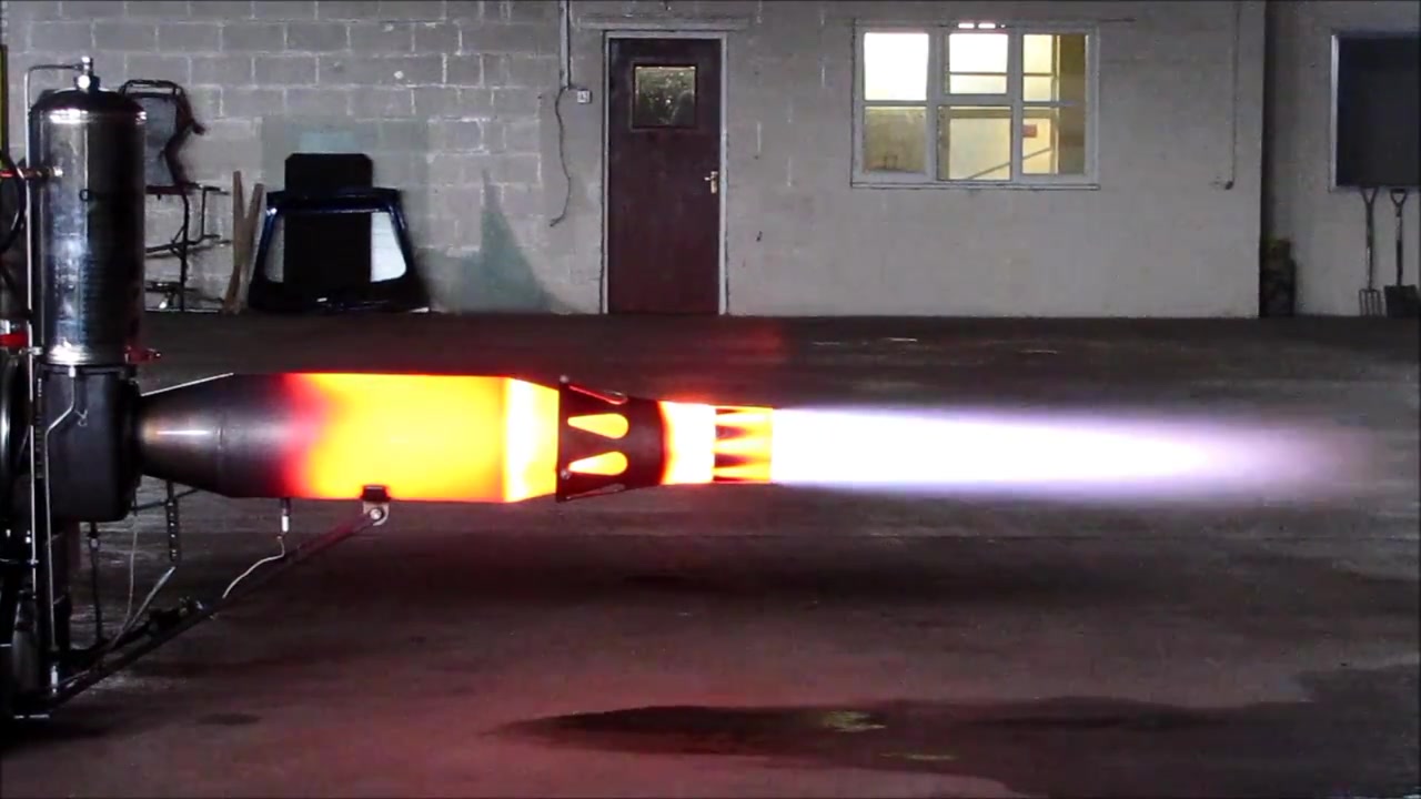 用汽车涡轮增压器改装的涡喷发动机,带加力真给力