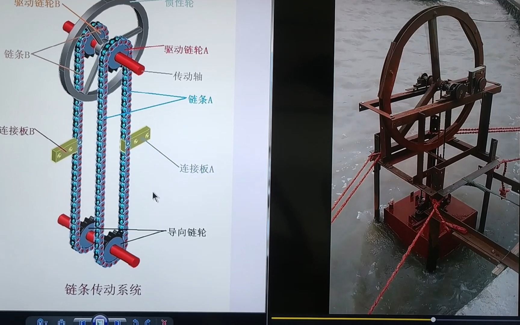 链条传动波浪发电机