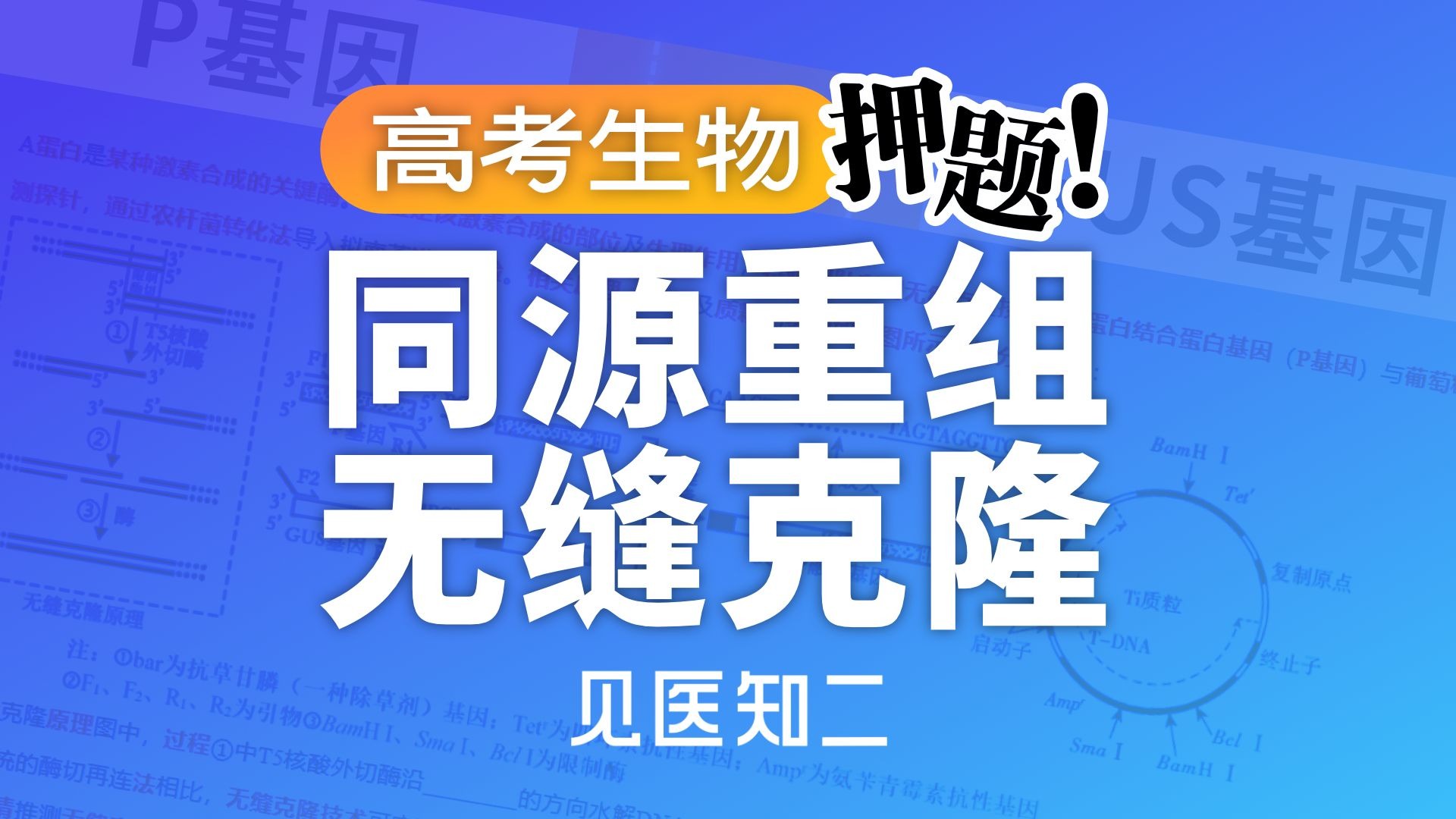【高考生物基因工程】同源重组无缝克隆+引物设计 In-Fusion + PCR-...