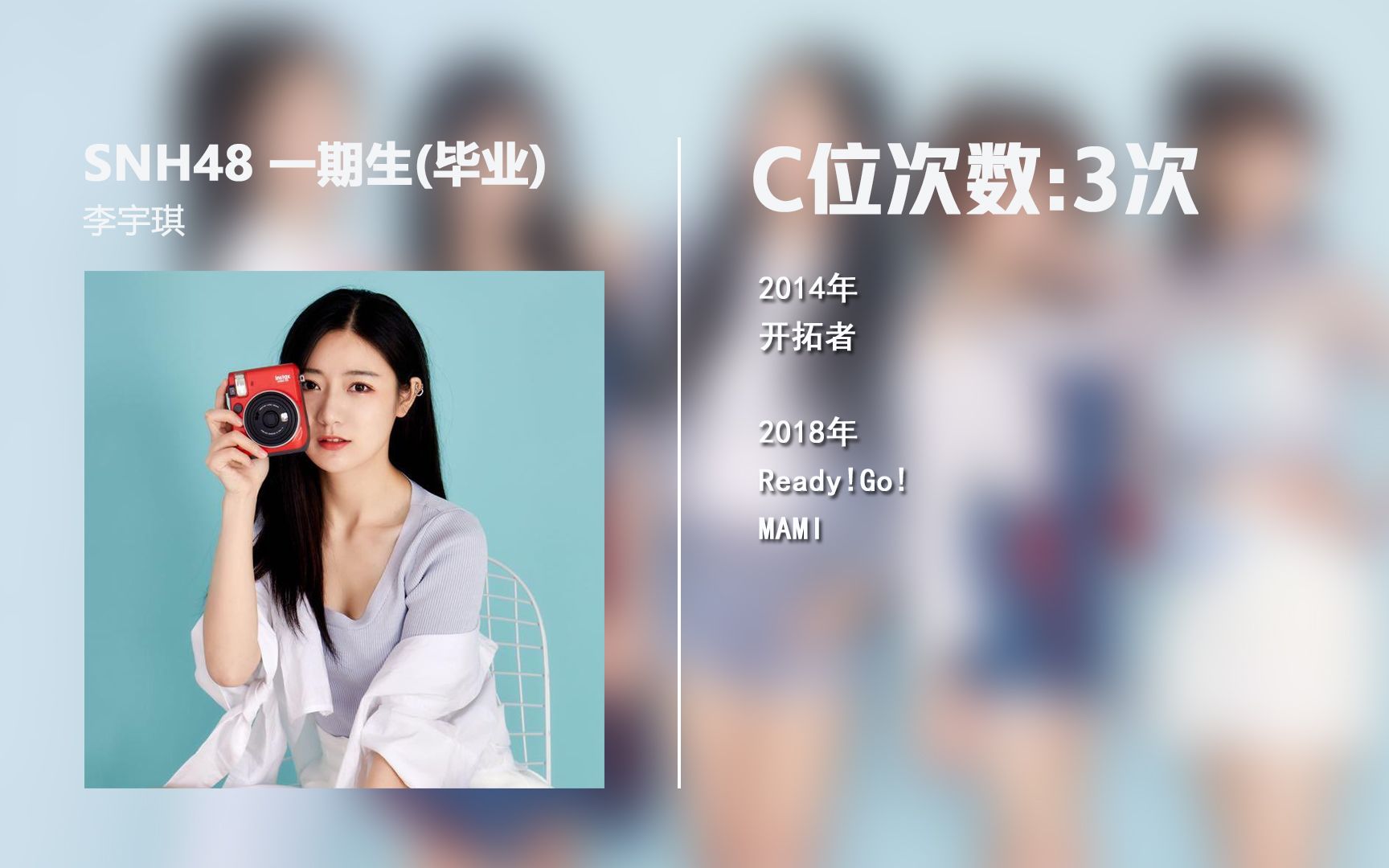 【SNH48】MV中C位次数统计,谁才是塞纳河的“C位之王”