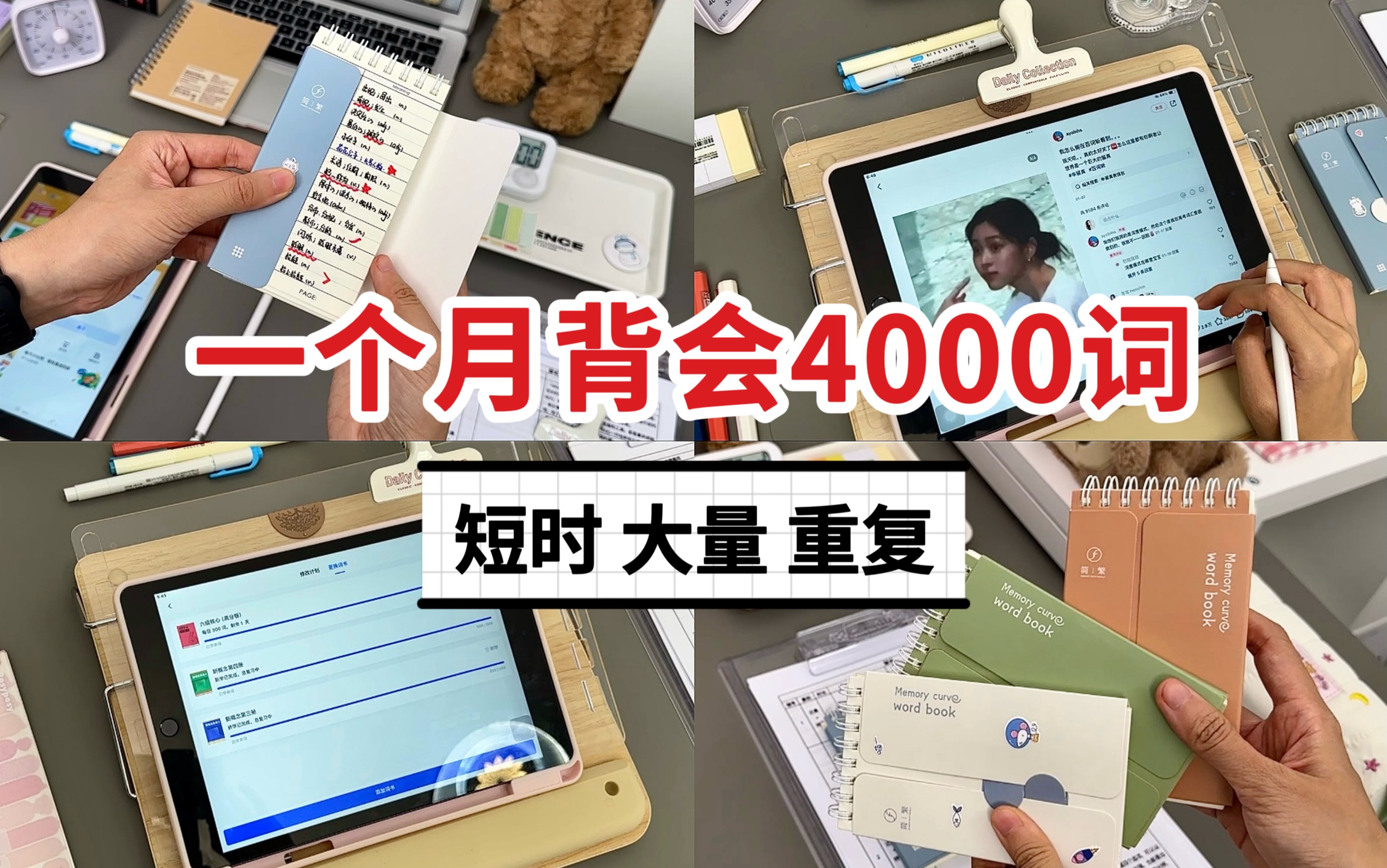 分享一套很牛的背单词方法:五轮快速碾压法+图片趣梗联想法