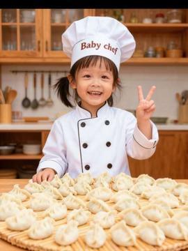 #萌娃 嘟嘟宝宝包饺子@巨量算数 @抖音小助手 @畅想好物分享