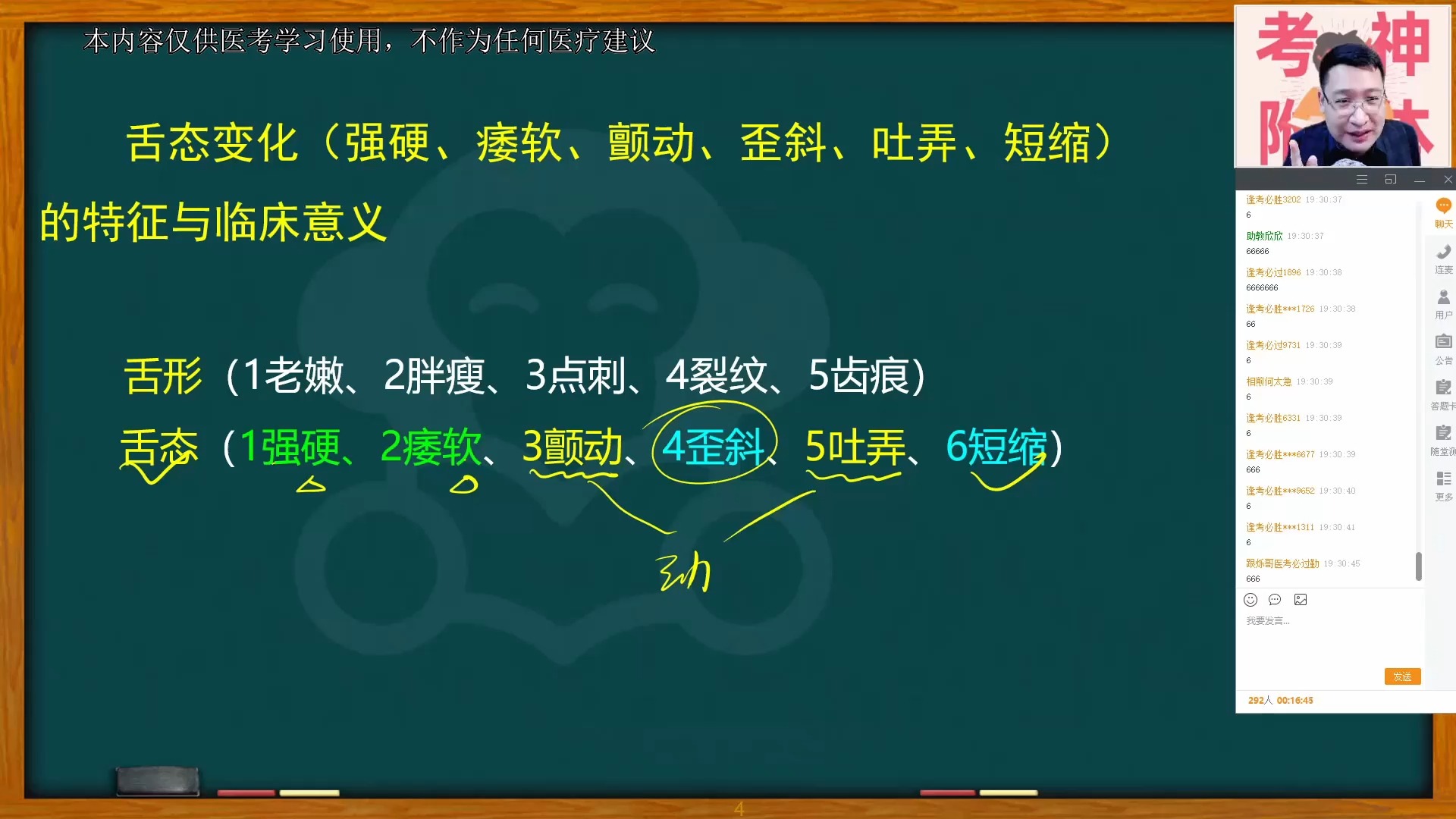 ...记忆课中医诊断学二01考点考试视频教程教学课件课程解说讲题辅导