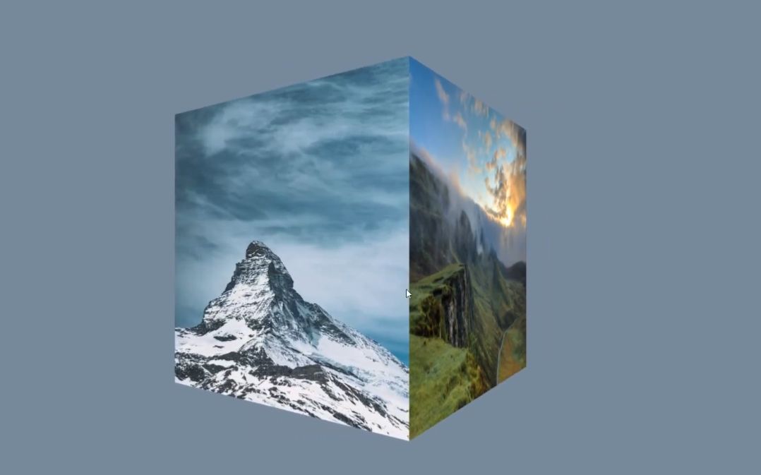 用CSS制作带图片的动画立方体