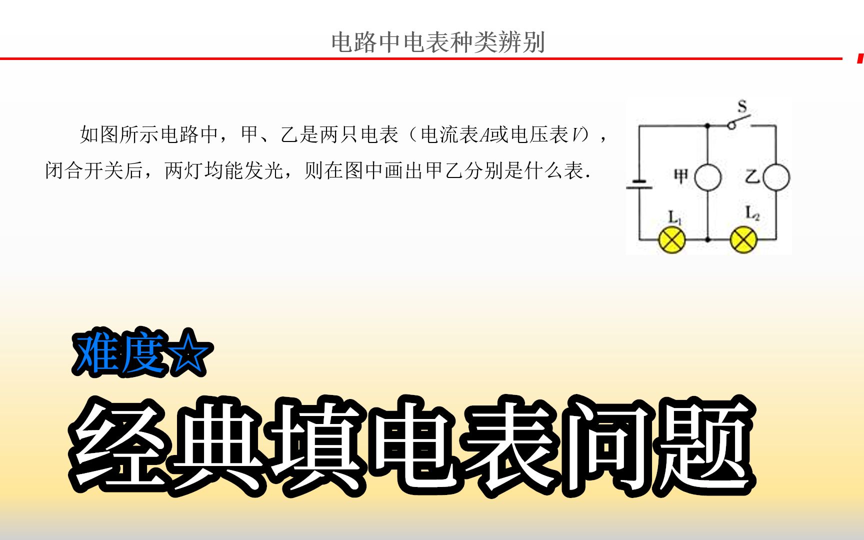 初中物理经典选电表问题,从电学基础到欧姆定律,第2个1星题