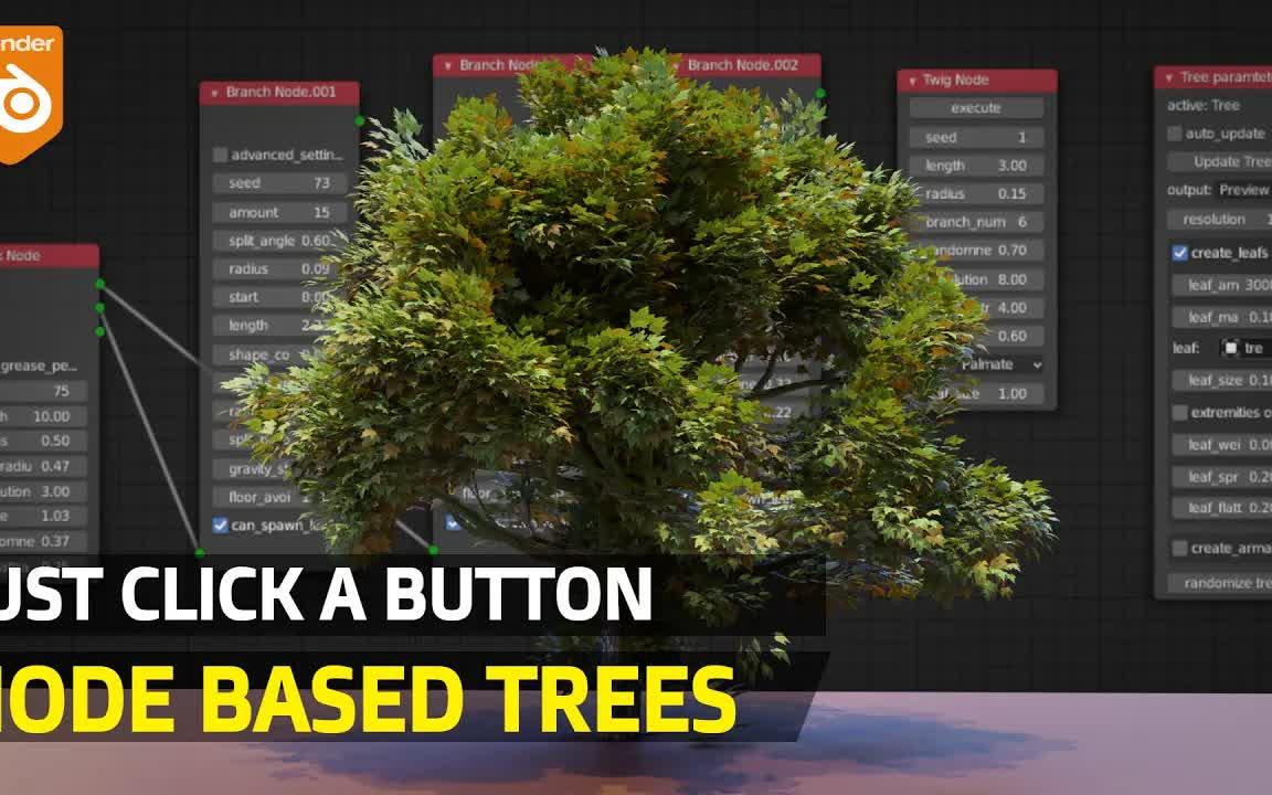 iBlender中文版插件Time Tree 教程:Blender MTree 节点插件 - 快速树...