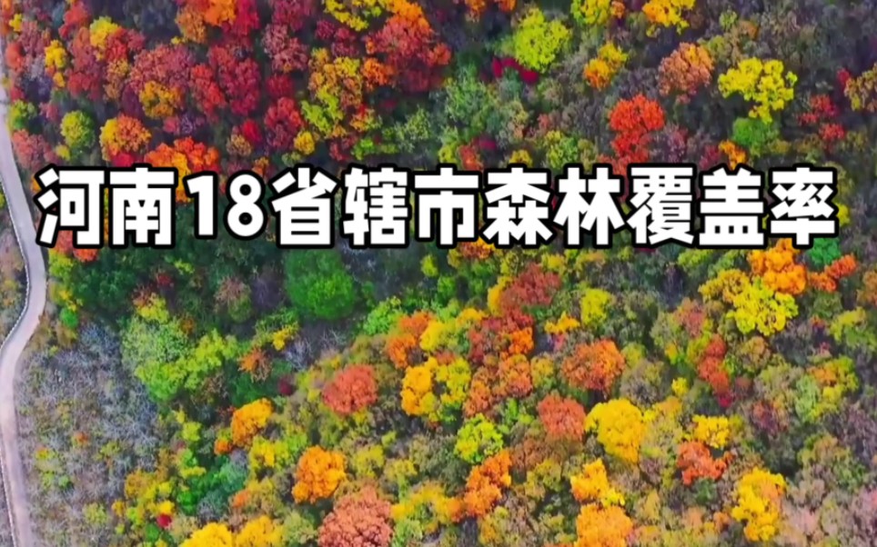 河南18省辖市森林覆盖率排行榜,三门峡第一,洛阳第二!