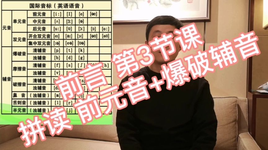 前言 音标第3节课 拼读【前元音+爆破辅音】