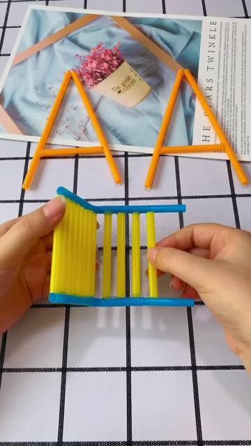 上次剩的吸管又利用上啦#创意手工#手工制作#一起做手工