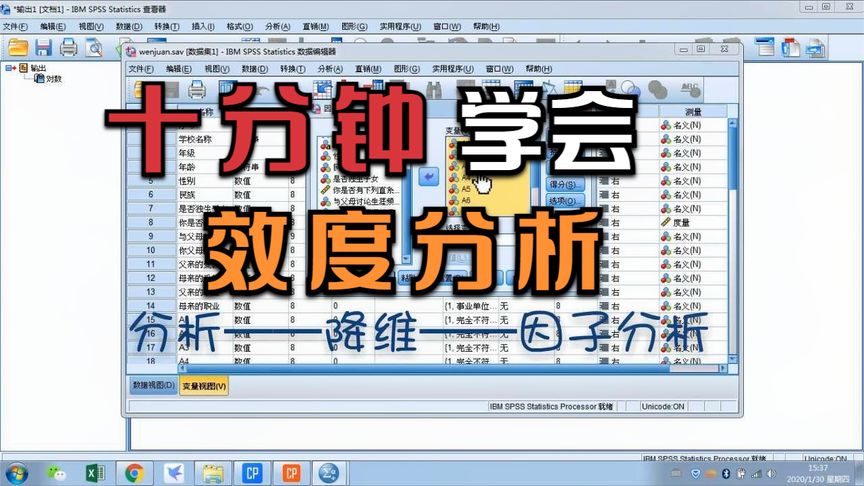 【SPSS】效度分析,看完就懂!