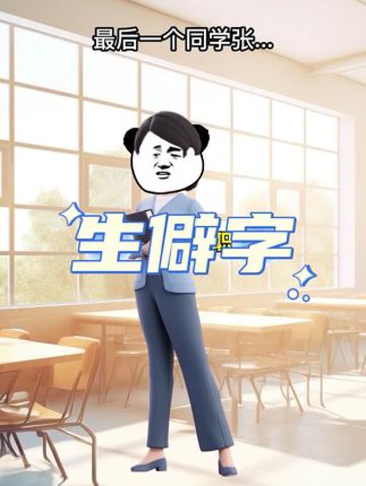 当老师碰到不认识的字#小学生 #熊猫头小紫 #老师 #轻漫计划 #沙雕动画