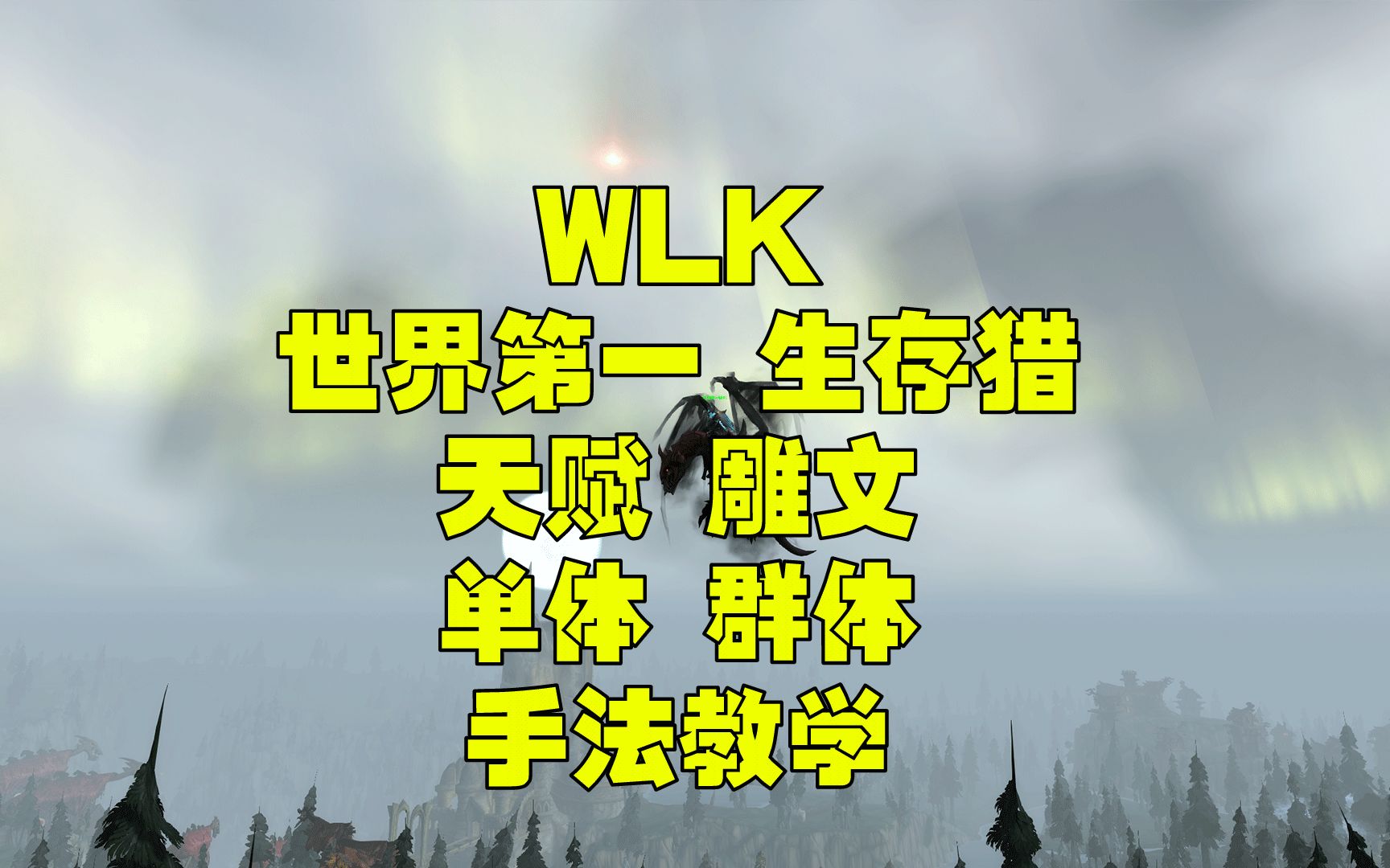魔兽世界巫妖王之怒WLK 3.35 生存猎 天赋雕文单体群体手法教学