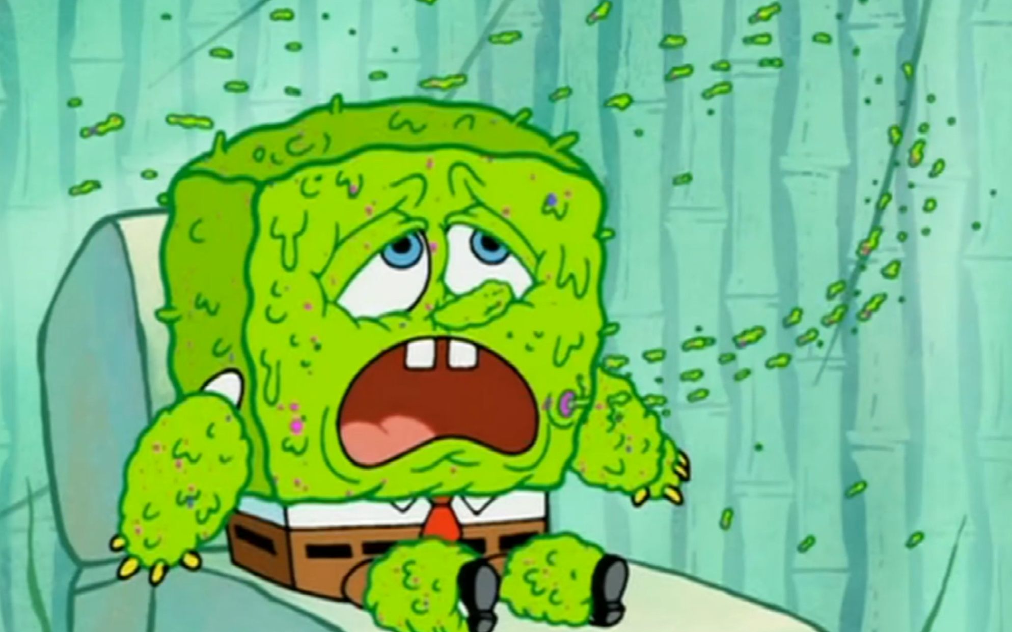 《海绵宝宝》这集预言了新冠病毒,蟹堡王被病毒笼罩,这下惨了!