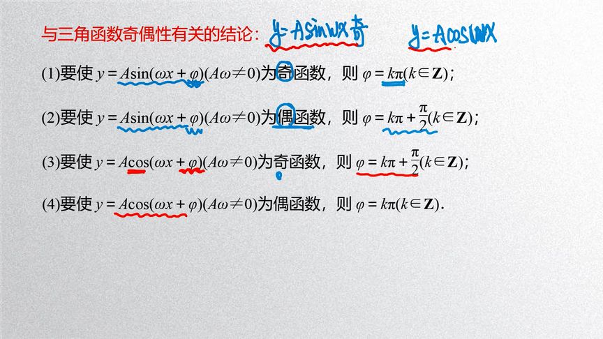 正弦、余弦函数的奇偶性