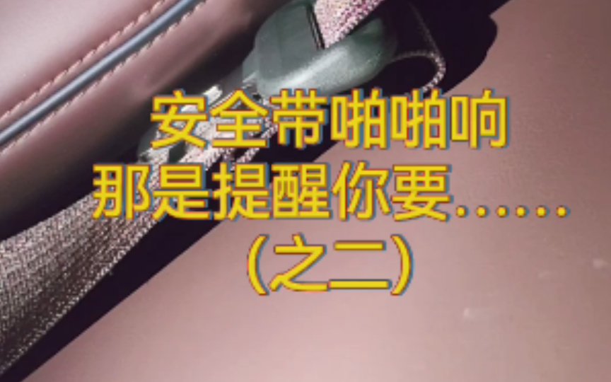 有塔友开车时安全带会啪啪啪?