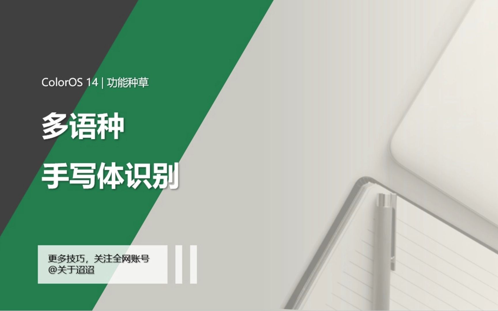 ColorOS 14功能种草:多语种手写体识别