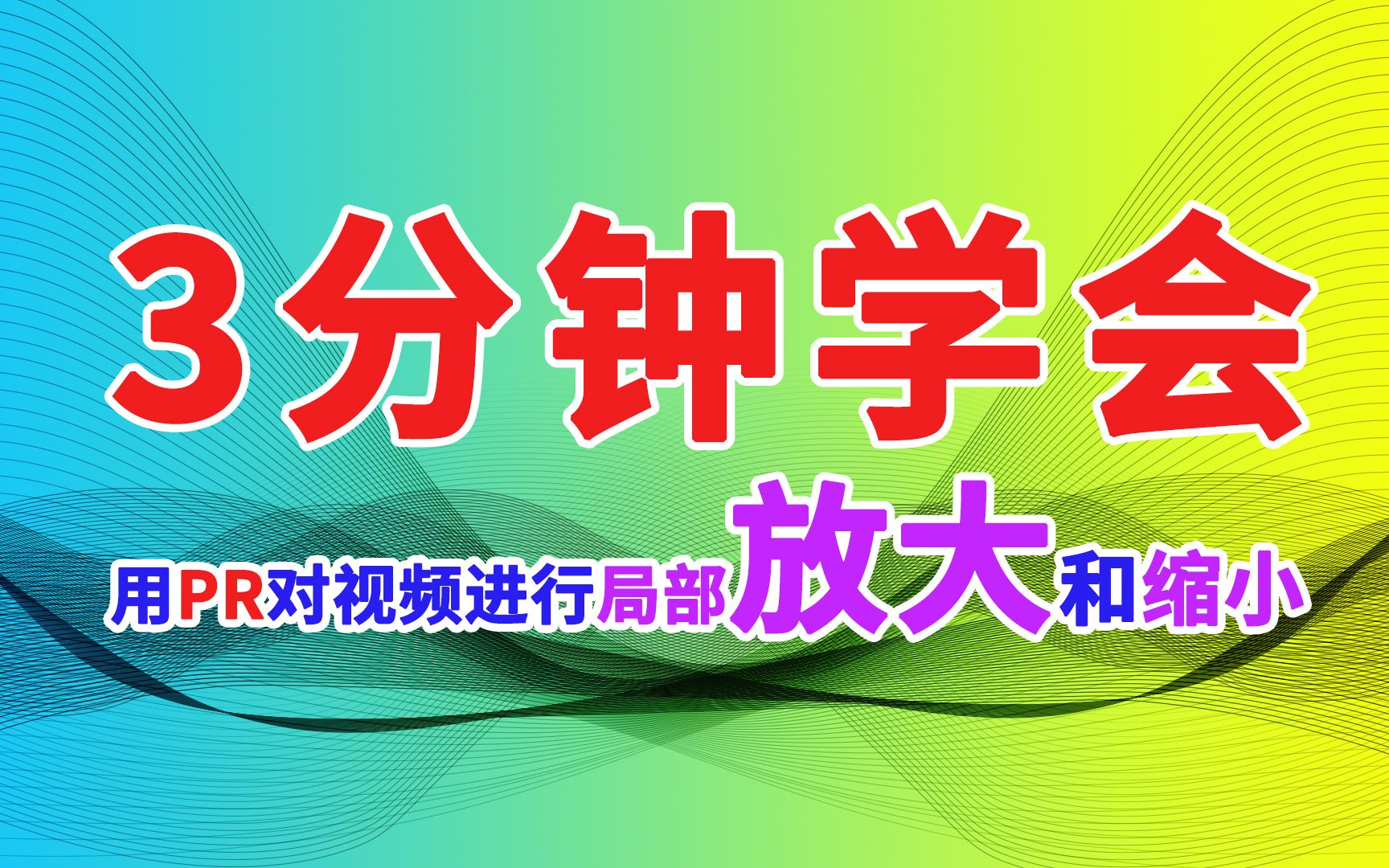 3分钟学会用pr对视频进行局部放大和缩小效果突出视频重点