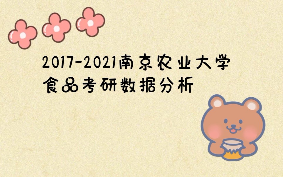 2017-2021南京农业大学食品考研数据分析