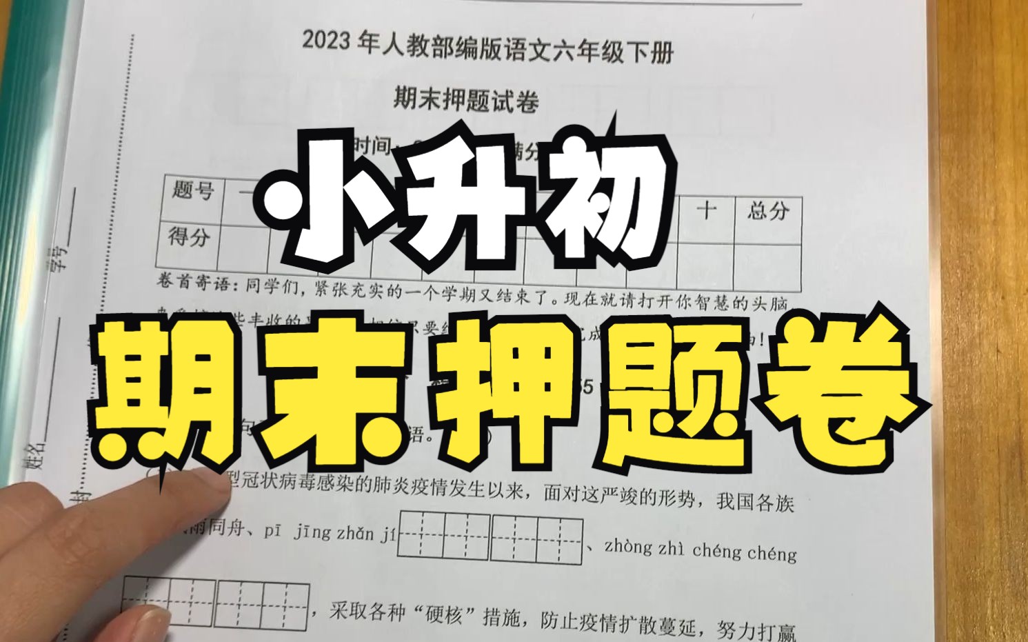 小升初押题试卷-语文讲解 你都会做吗?
