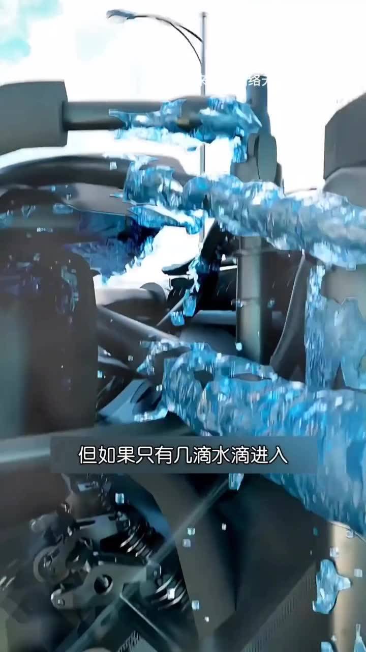 如果水进入汽车发动机会发生什么#动画科普