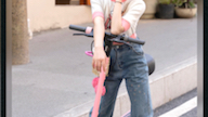 城市代步ߛ�元气甜妹超爱的电动滑板车