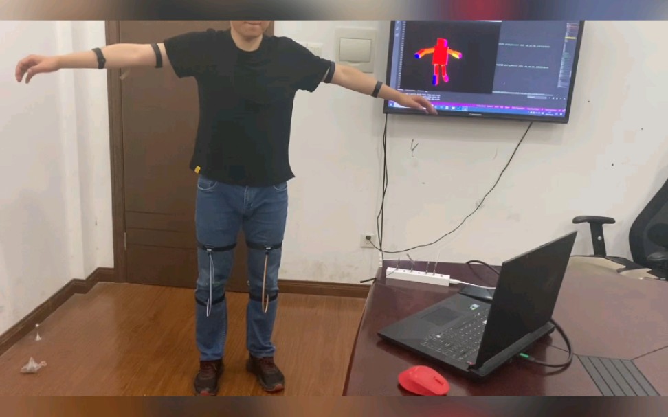 自制穿戴式动作捕捉设备测试