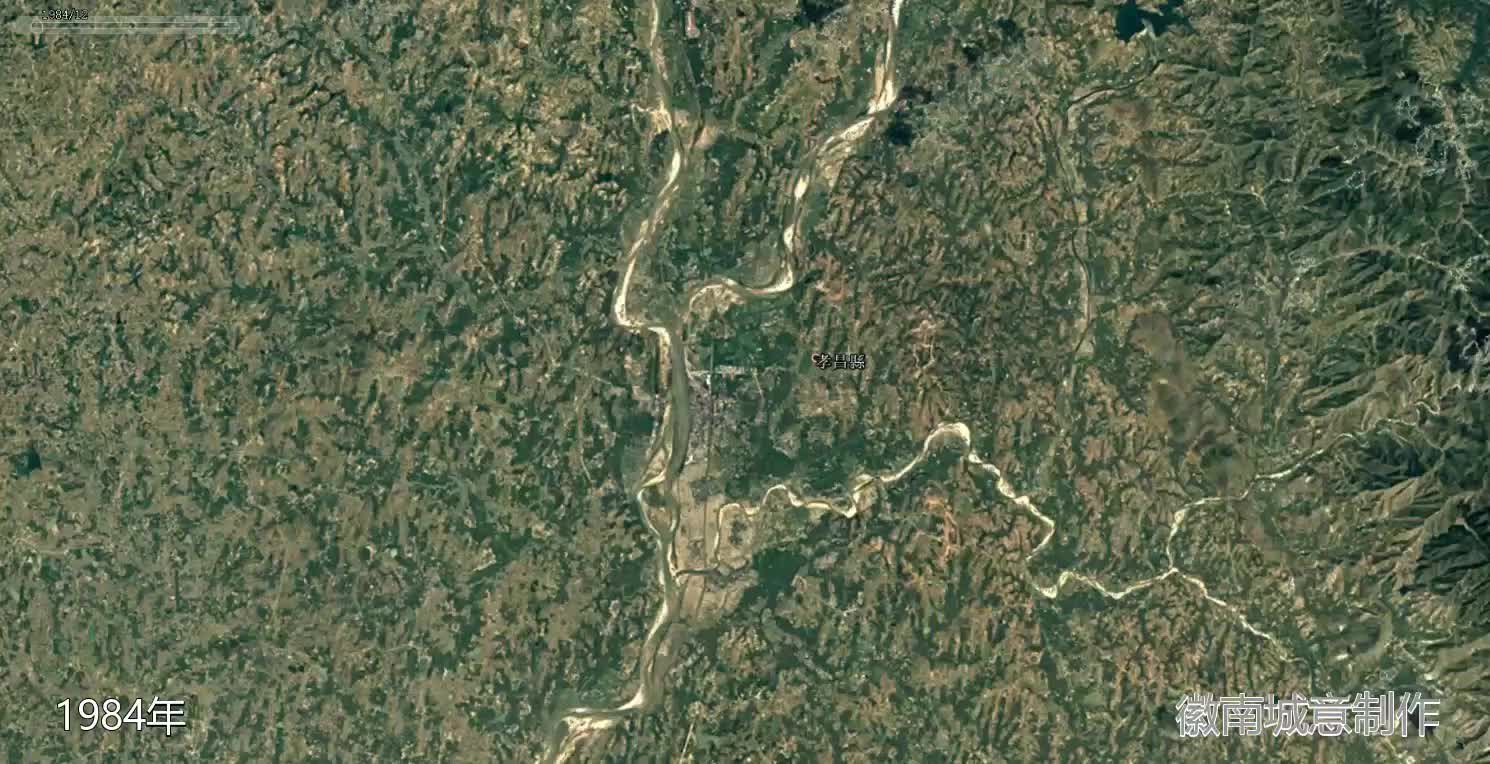 地图里看区域发展,湖北省孝昌县城市建设进程