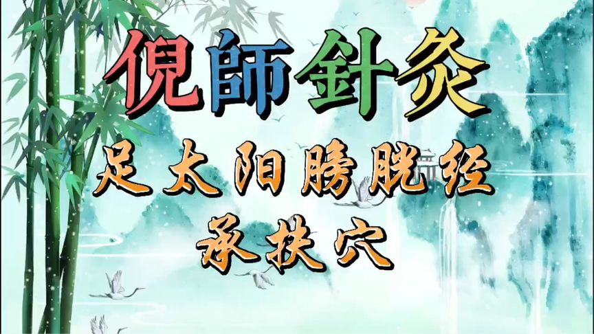 100倪师针灸系列--足太阳膀胱经 承扶穴