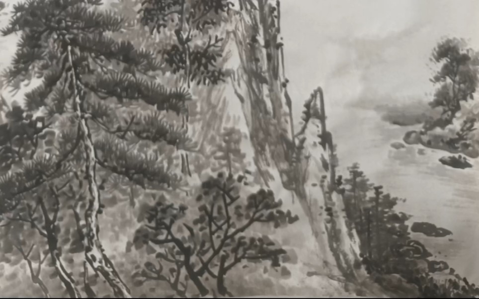 新手可临摹的山水画,一笔一划详细示范,画出云雾缭绕、仙气飘飘的...