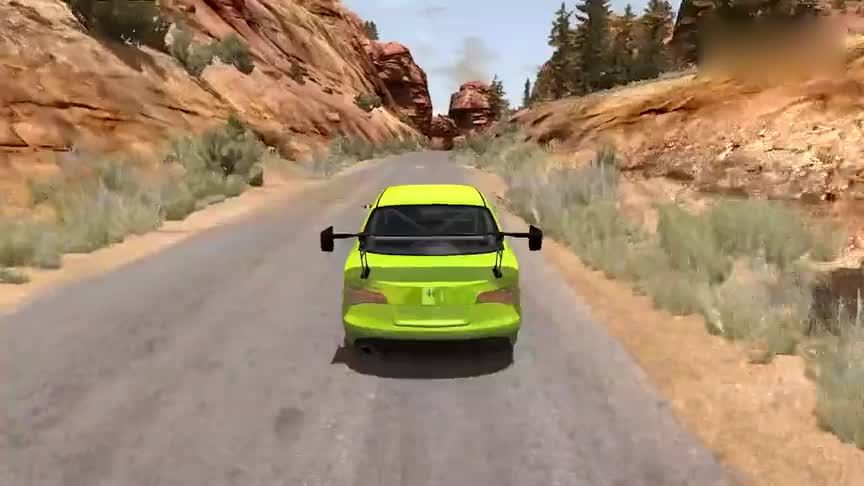 汽车模拟游戏:颠倒的汽车相撞