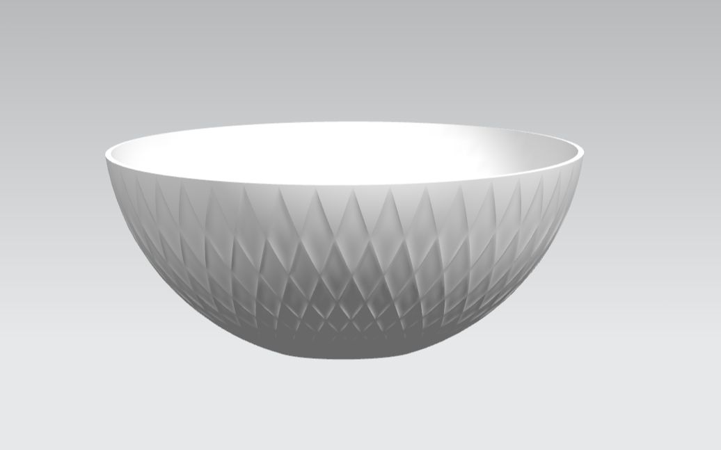 UG 经典案例 菱形花纹碗