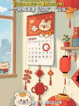 今年又没有大年三十?下次过大年三十要到2030年!