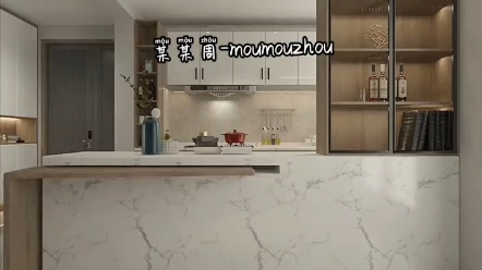 厨房小一定要这样设计,多功能折叠吧台,即是操作台,又是简餐区,还是...