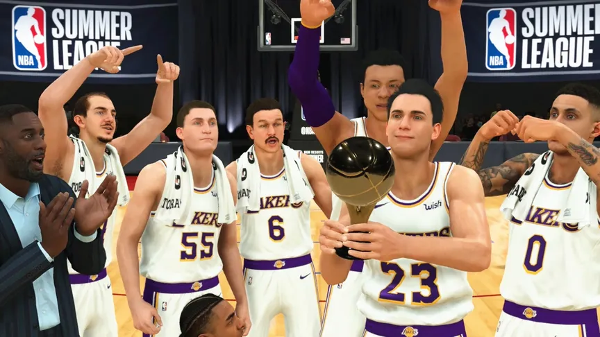 NBA2K20 生涯模式第十期:带领湖人夏季联赛夺冠!对话詹姆斯!
