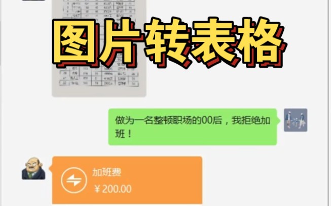 拍照图片如何快速转换成表格?