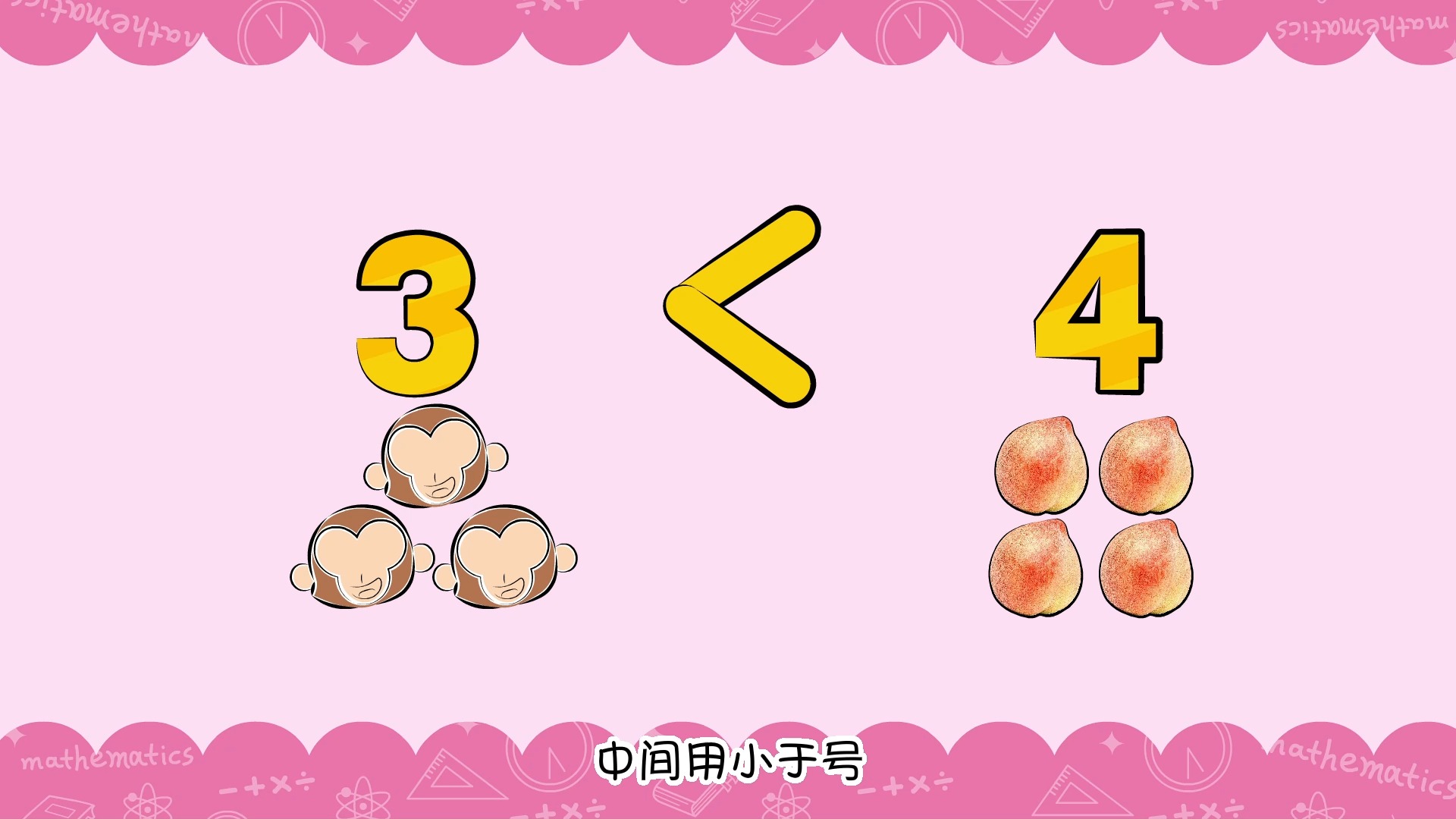 小学数学一年级上册第三单元比大小视频素材