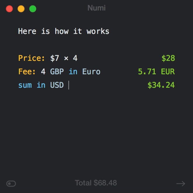 Mac文本计算器Numi3咋使用?