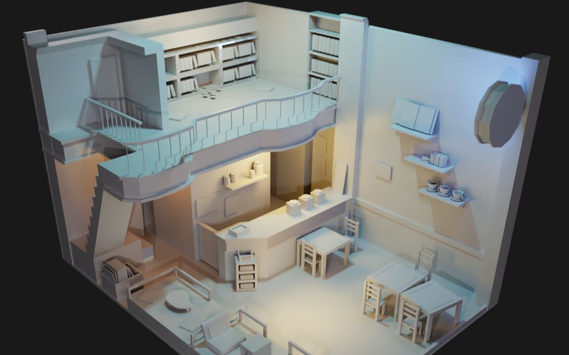 3dmax游戏动漫室内场景建模,3DMAX教学新手搭建简单小场景案例,...