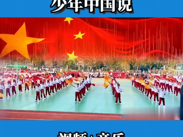 秋季运动会开幕式舞蹈少儿旗子舞新版(少年中国说)简单易学舞蹈#运动...