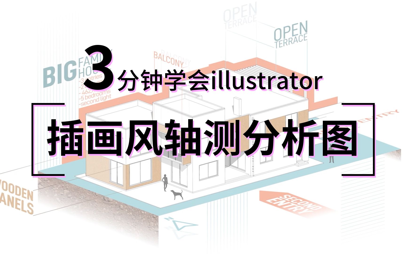 【三分钟软件课】AI插画风轴测分析图,3分钟带你搞定!