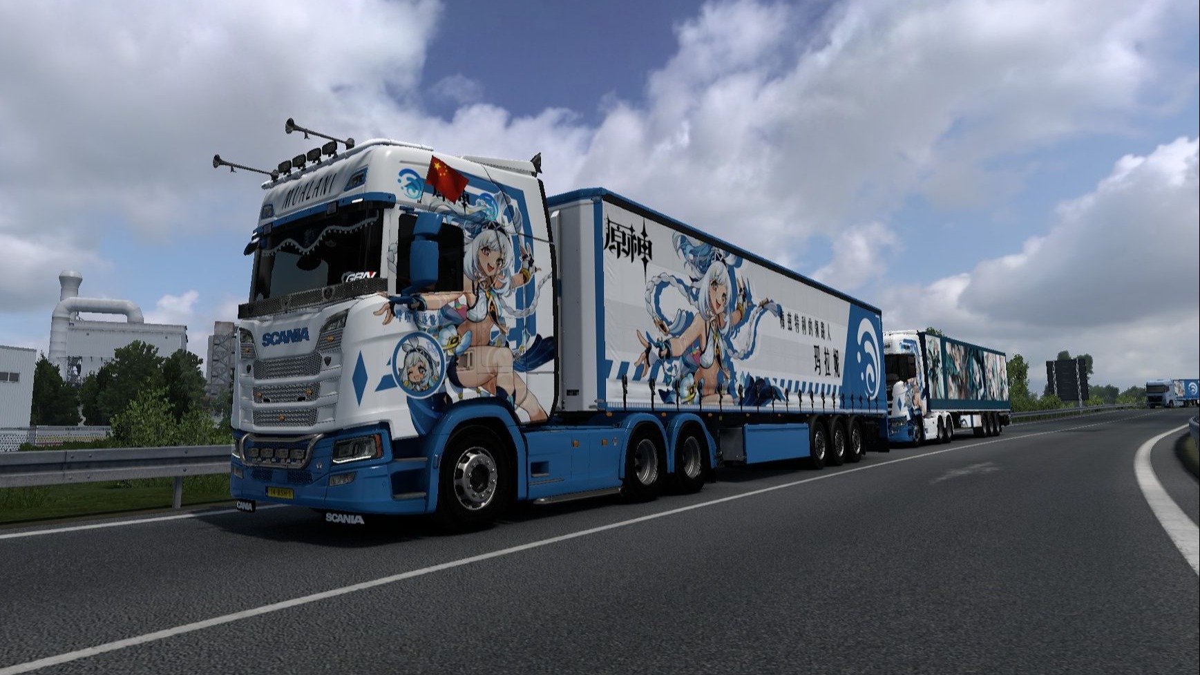 欧卡2–斯堪尼亚 730S 6x2 运输散热片到汉诺威,原神玛拉妮痛车涂装_...