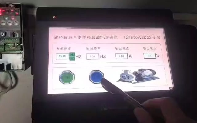 威纶通触摸屏与三菱变频器modbus rtu通讯