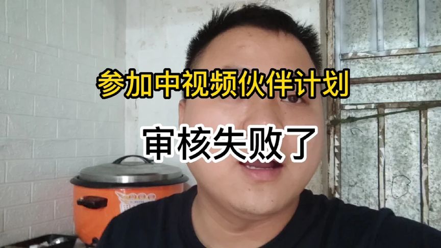 花了20天播放到了17000,参加中视频伙伴计划,结果审核失败了