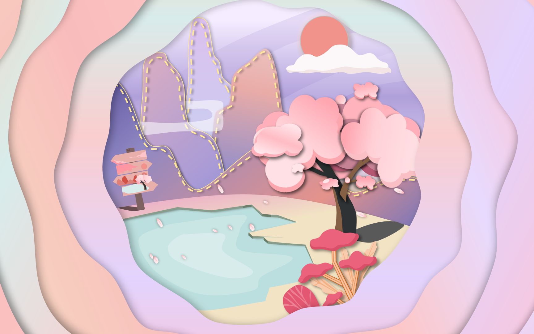 【ppt动画教程】樱花缤纷!(纯ppt制作,快来学快来学!)