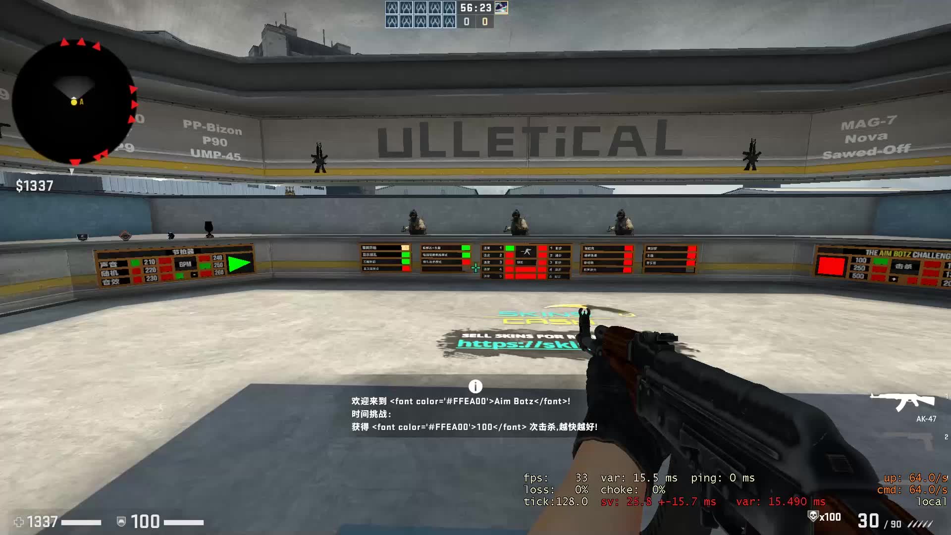 【CSGO】一个小时打4000多bot会怎样?