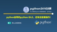 1-6 轻松搞定python IDLE,比记事本好一点【雪山凌狐教程】【python...