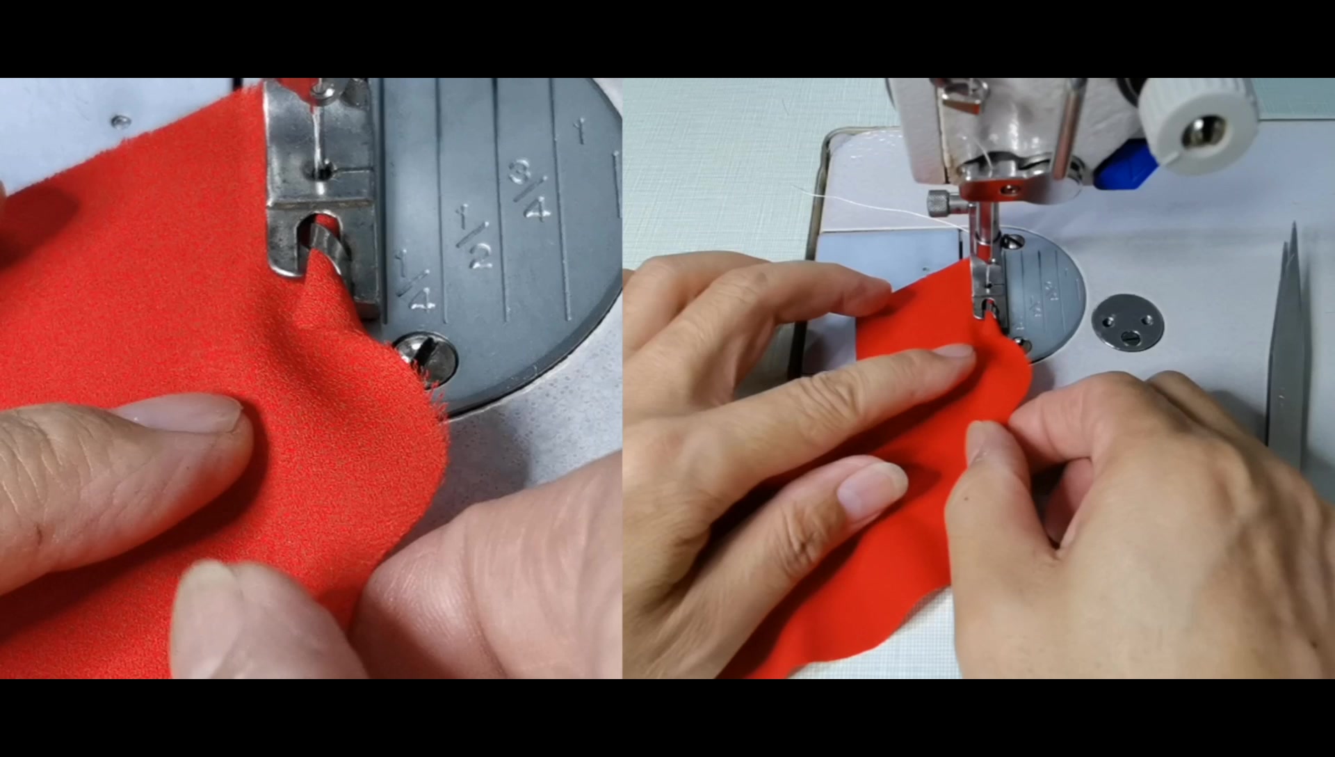 缝纫机自动卷边压脚怎么卷圆形边?老师傅教你几个小技巧