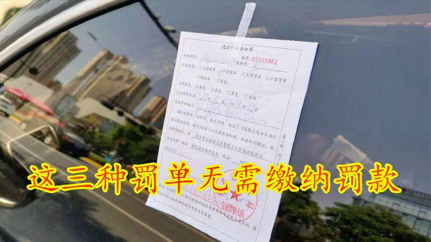 车管所通知:这3种罚单不用缴纳罚款,撕掉也没关系,车主注意